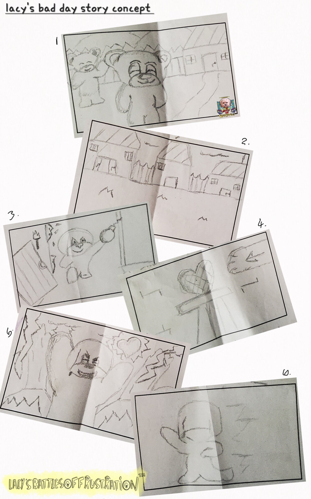 Lexi the super sidekick - 2016 , lacy's bad day storyboard concept