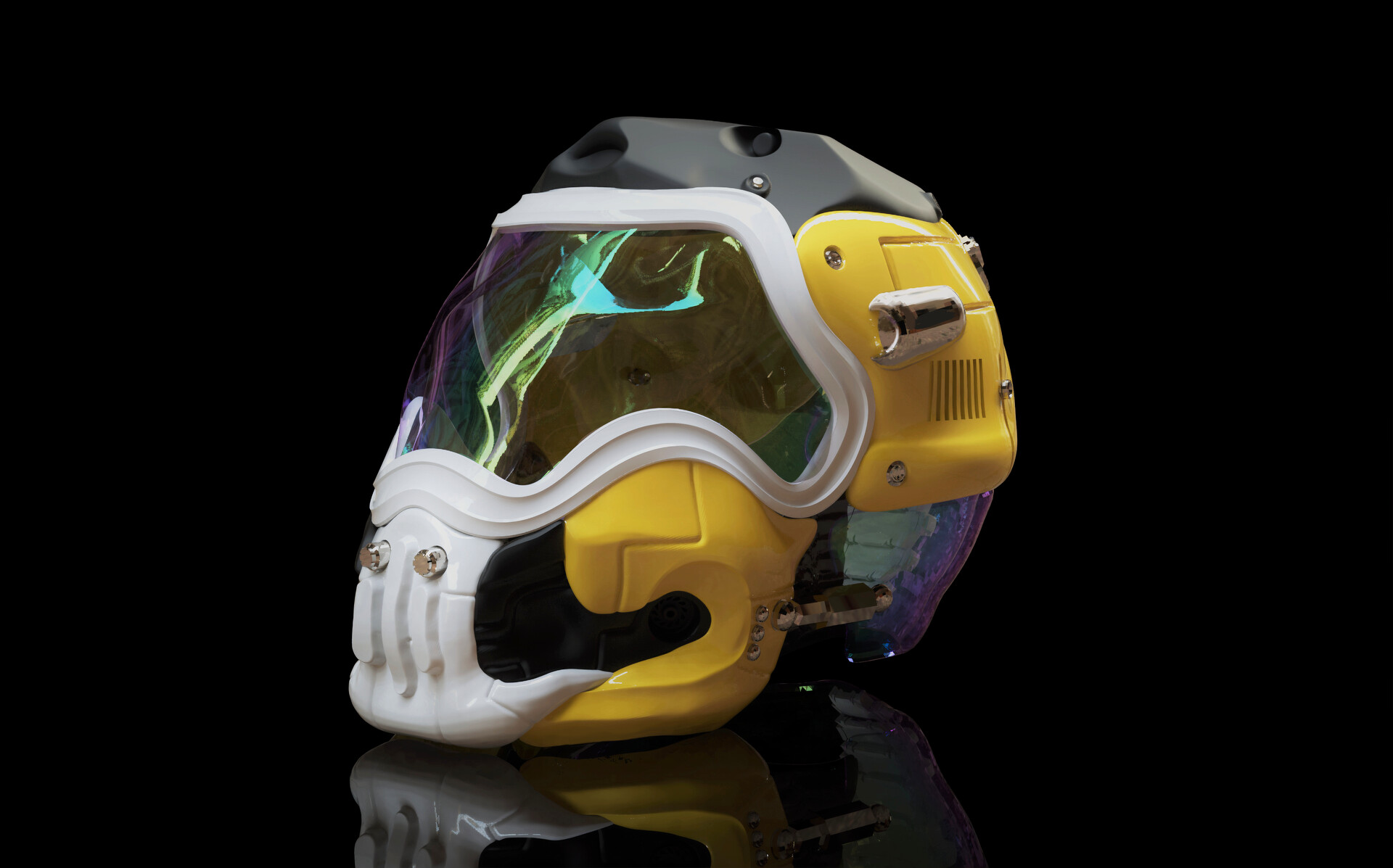 ArtStation - Science Fiction helmet modeling
