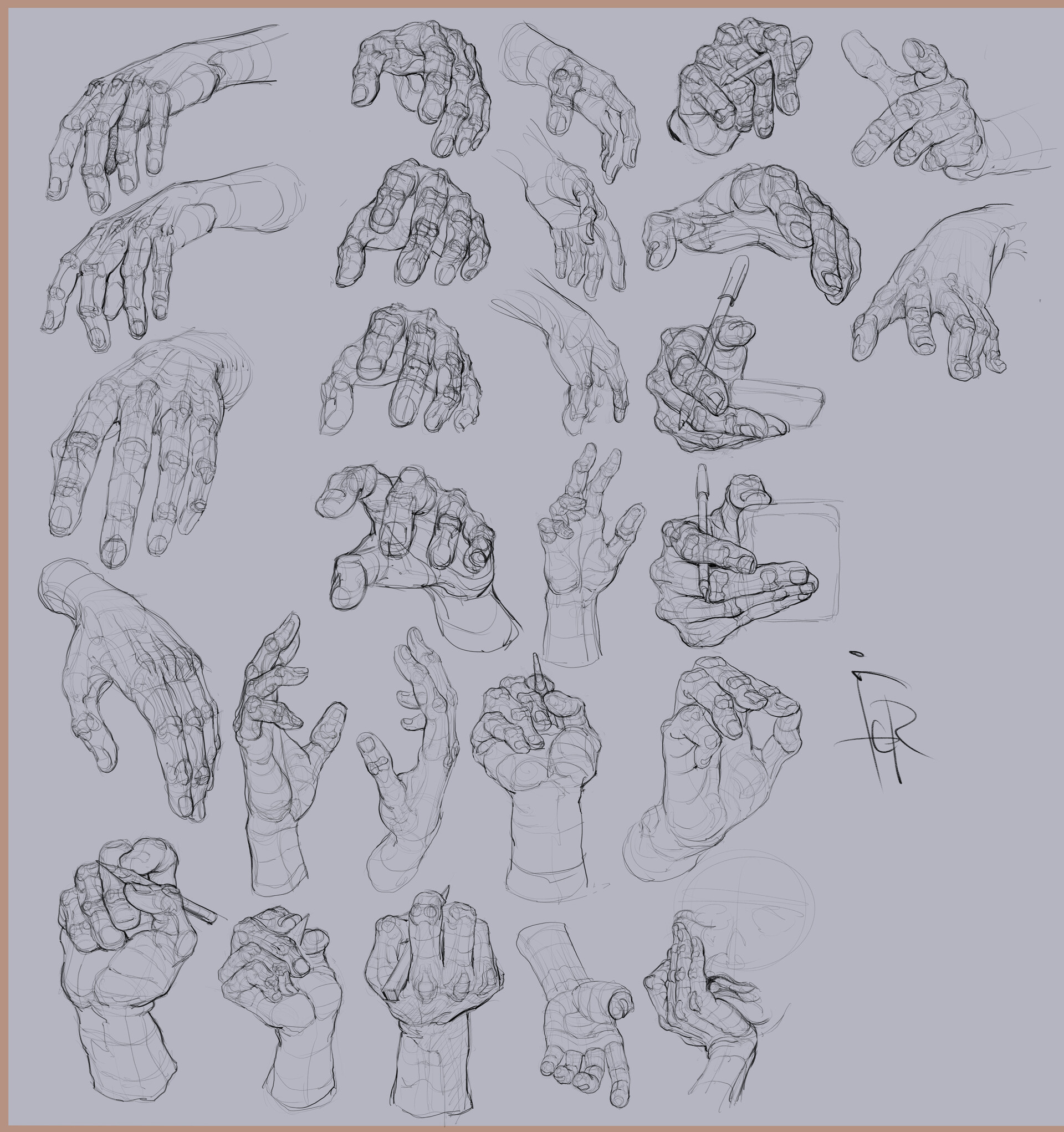 ArtStation - practice hands