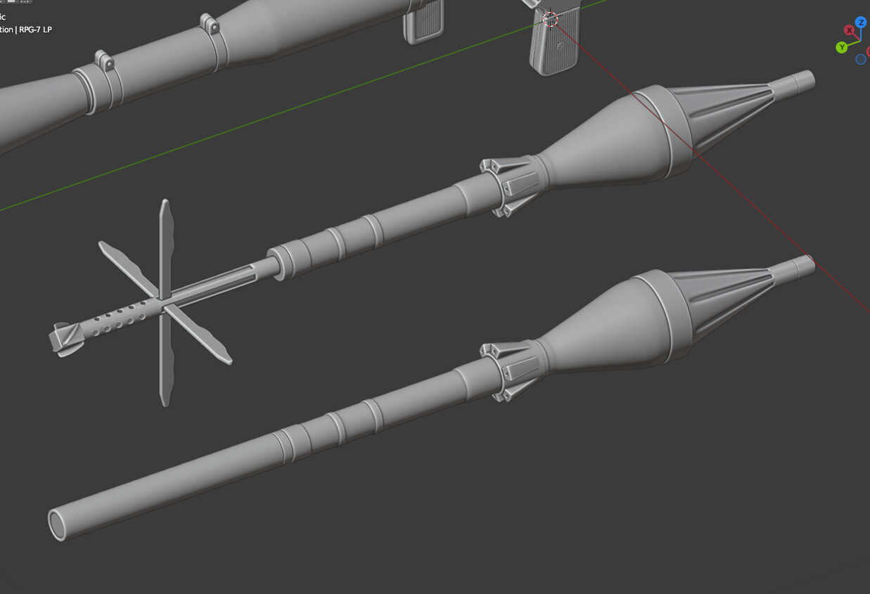 Peter Horseshoe - Low Poly RPG-7 with PG-7V Grenades