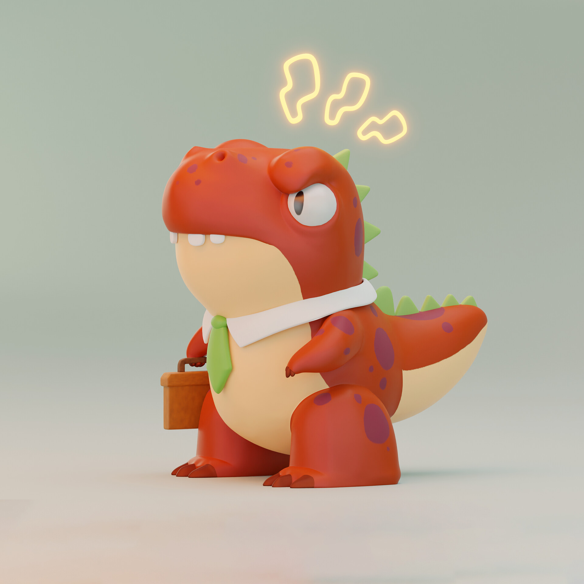 ArtStation - An Cute Angry Dino
