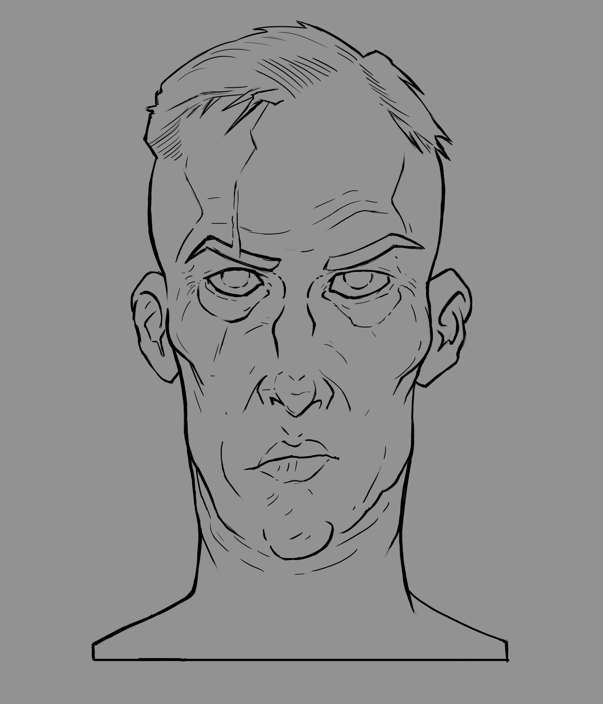 how to draw a villain face