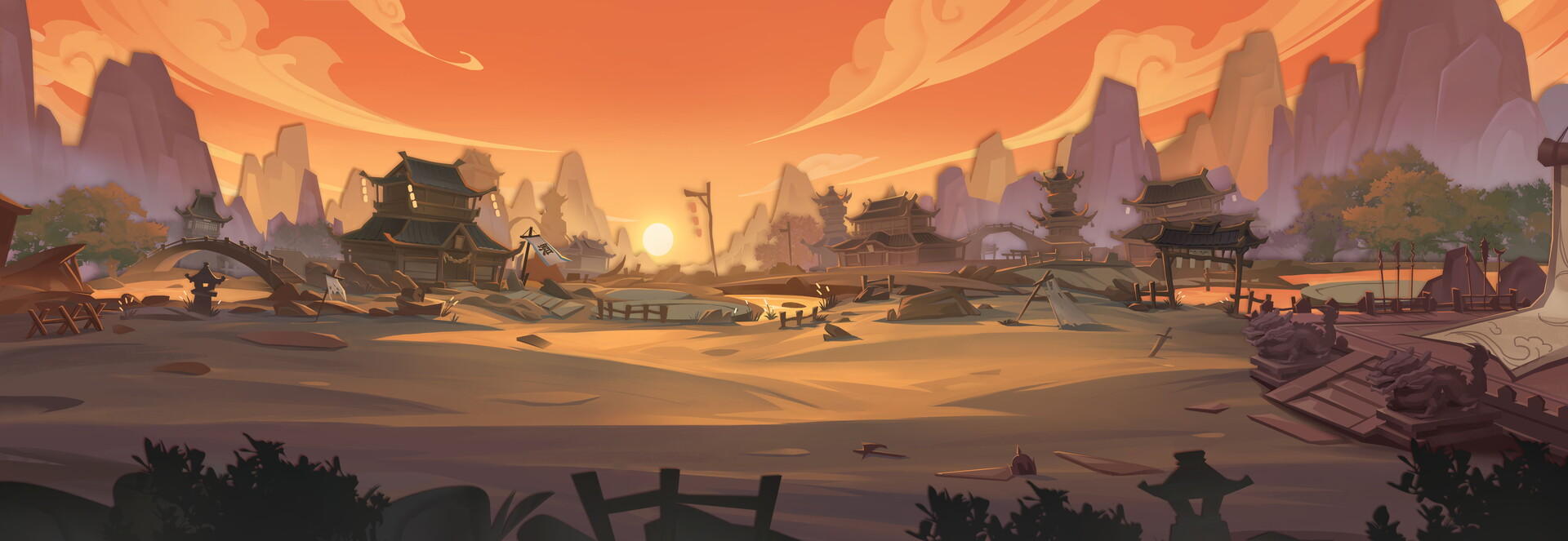 ArtStation - 2D Environment-Chinese Stylized