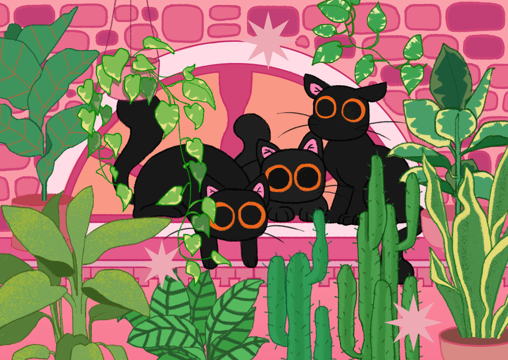 ArtStation - Plant Cats Illustrations and as a prints