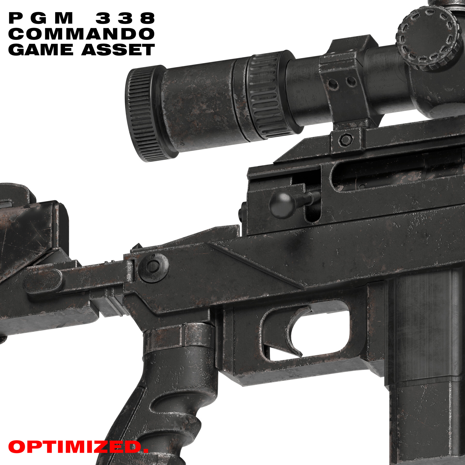 ArtStation - PGM 338 COMMANDO SNIPER RIFLE