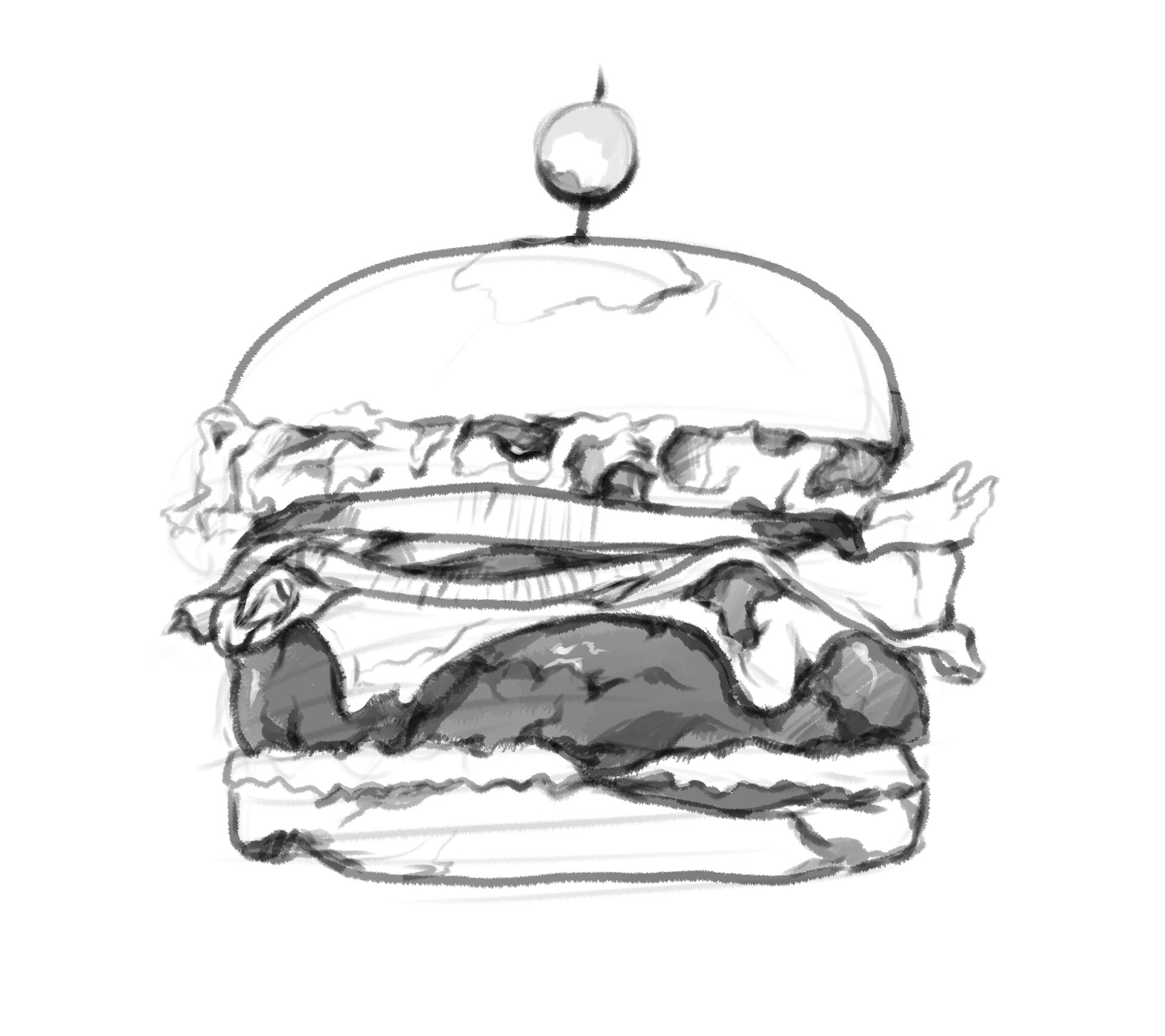 ArtStation - Burger Digital Painting
