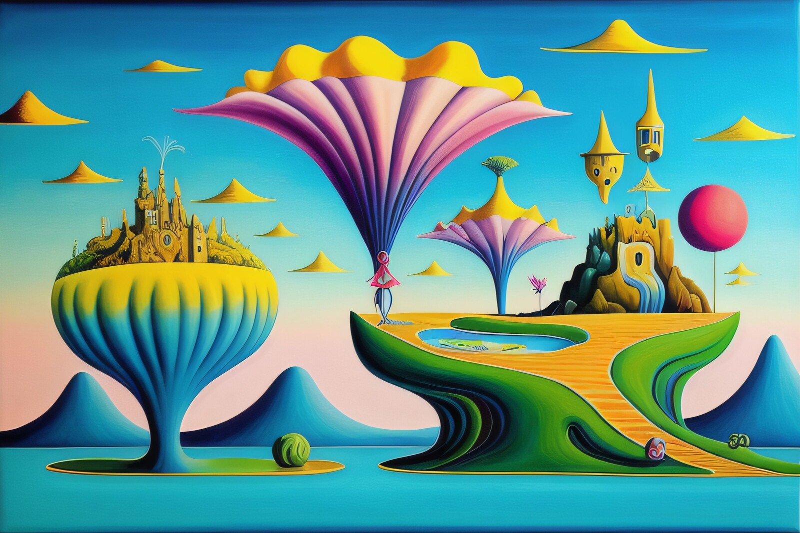 the_french_artist - [AI] Dreamlike landscape with floating islands and ...