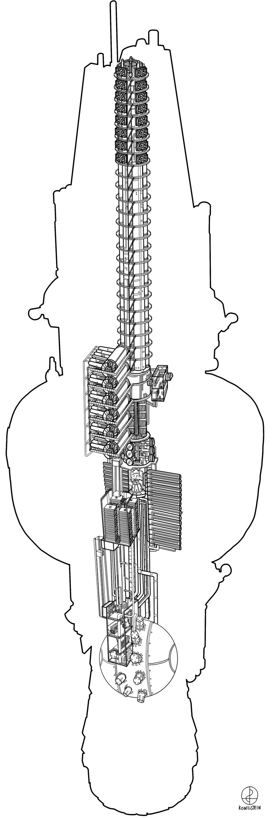 Spinal-Mounted Long-Spool Particle Cannon, Solstice-Class Battleship ...