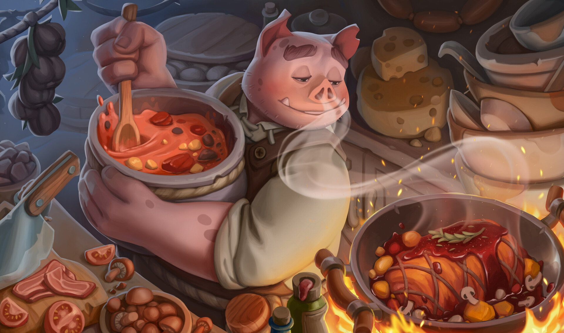 ArtStation - Chef Mr. Boar
