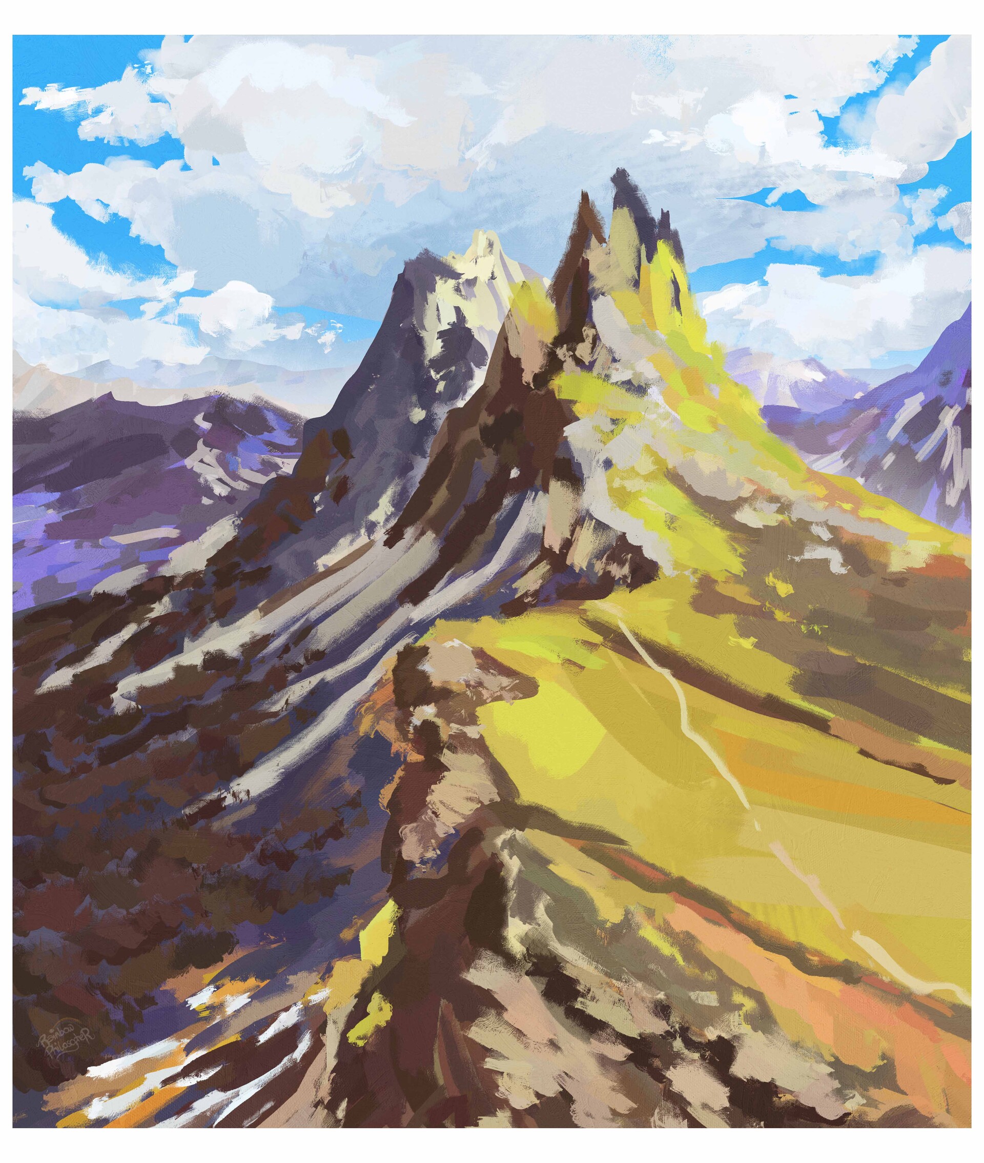 ArtStation - Another mountain study