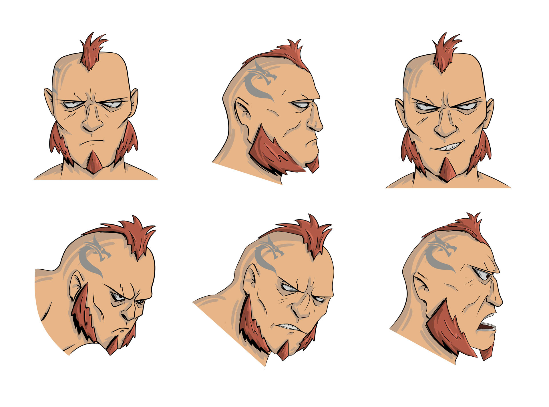 ArtStation - The Lost Warrior - Face Expressions