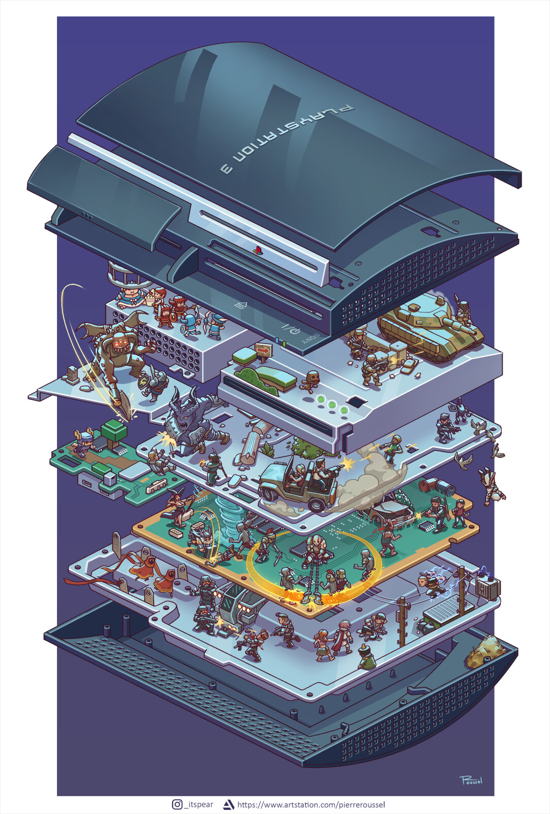 ArtStation - Playstation 3 Exploded View