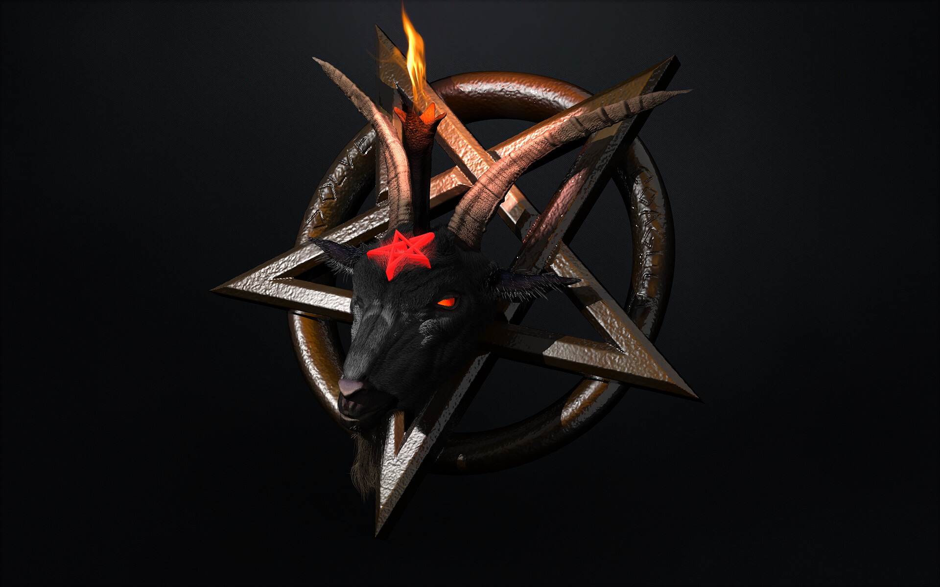 Baphomet Pentagram Hd