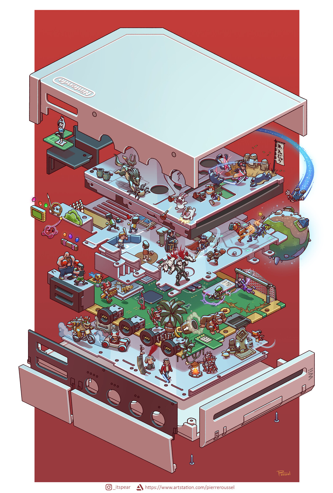 ArtStation - Wii Exploded View