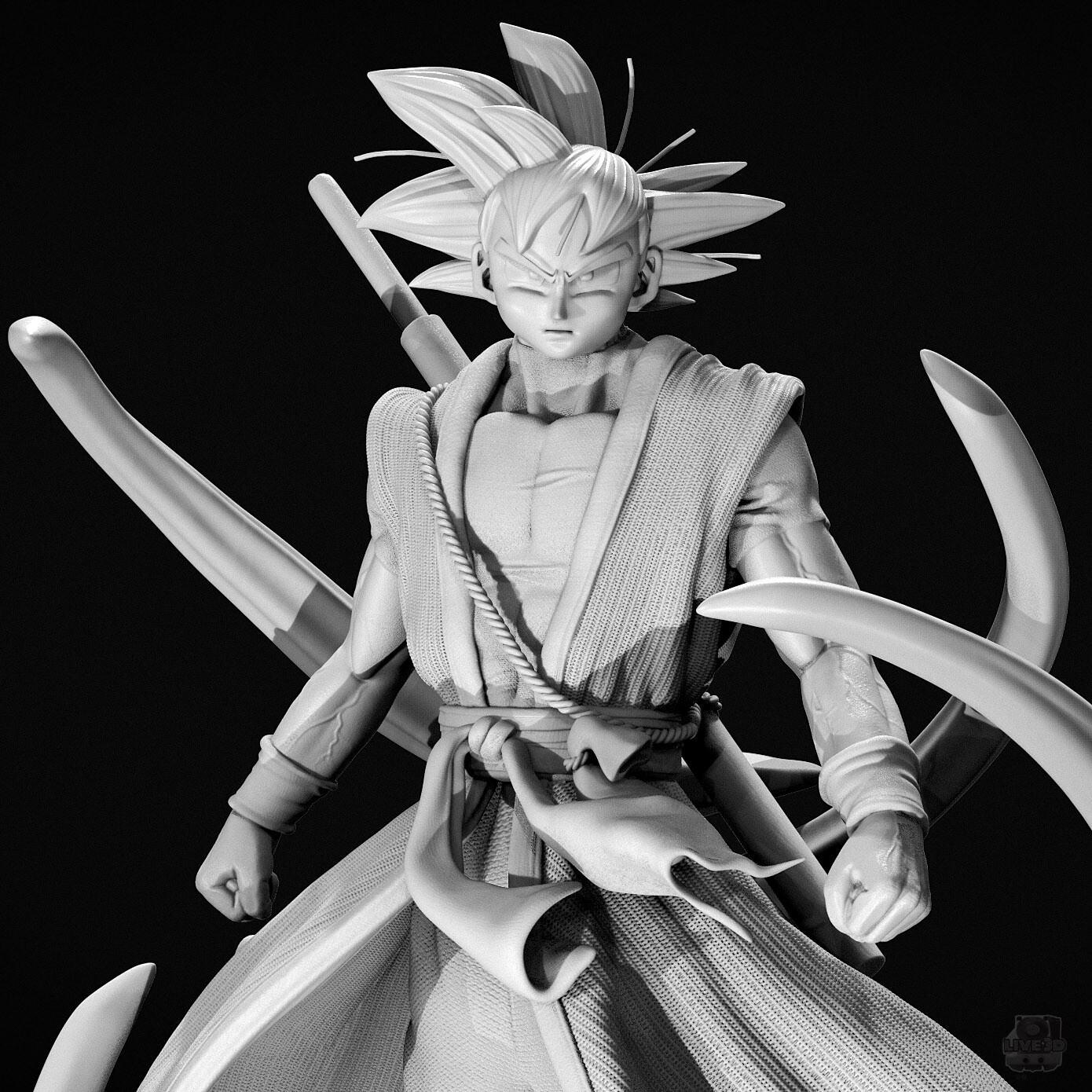 Time Patrol Goku, for 3D printing by Live3dprintspt — ProUser.Me