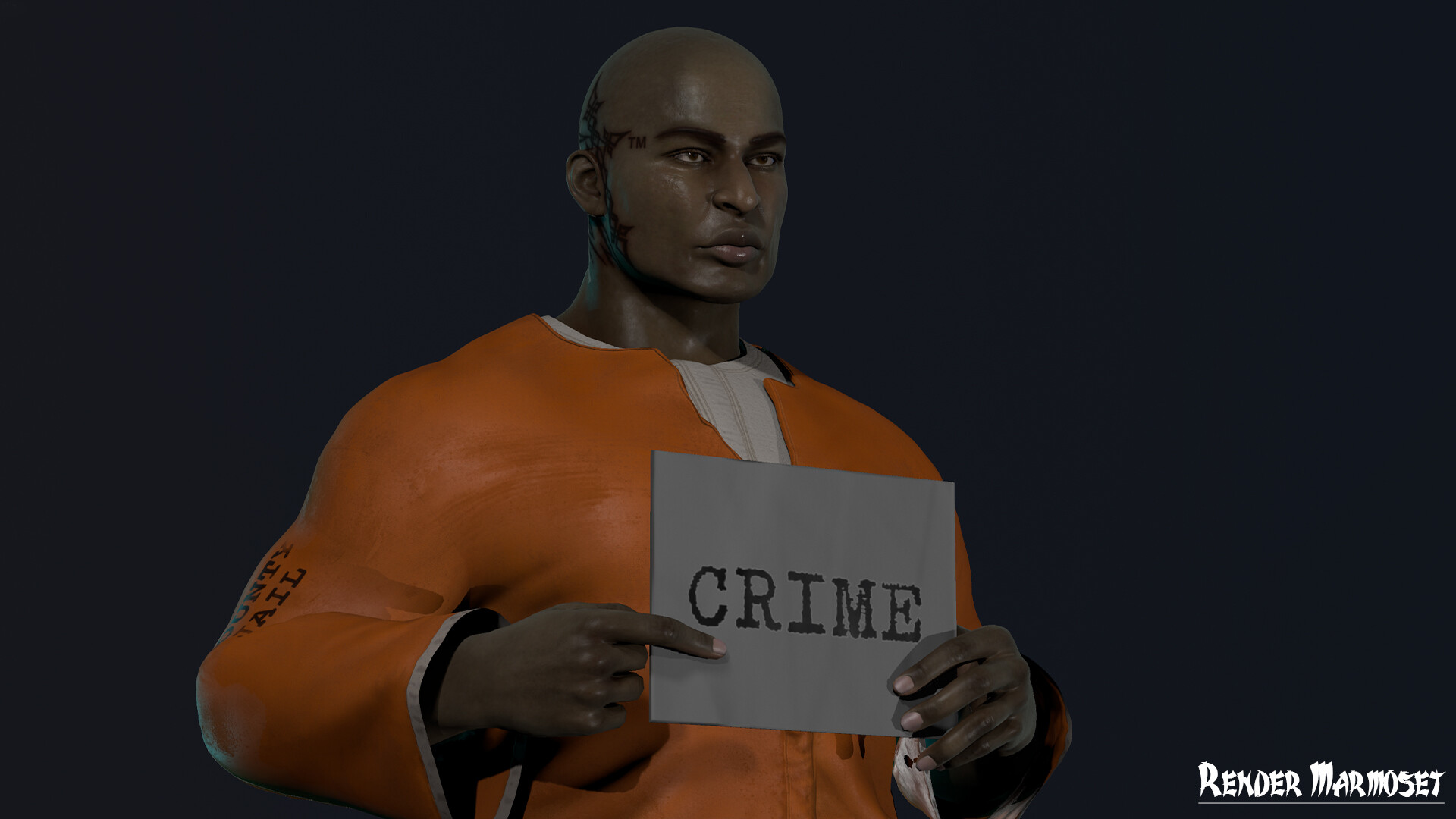 "SDKwarrior" - Criminal 3d low poly game ready