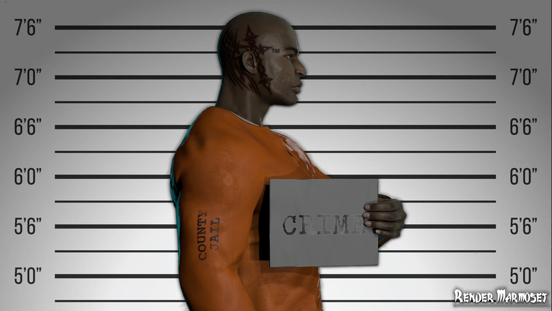 "SDKwarrior" - Criminal 3d low poly game ready