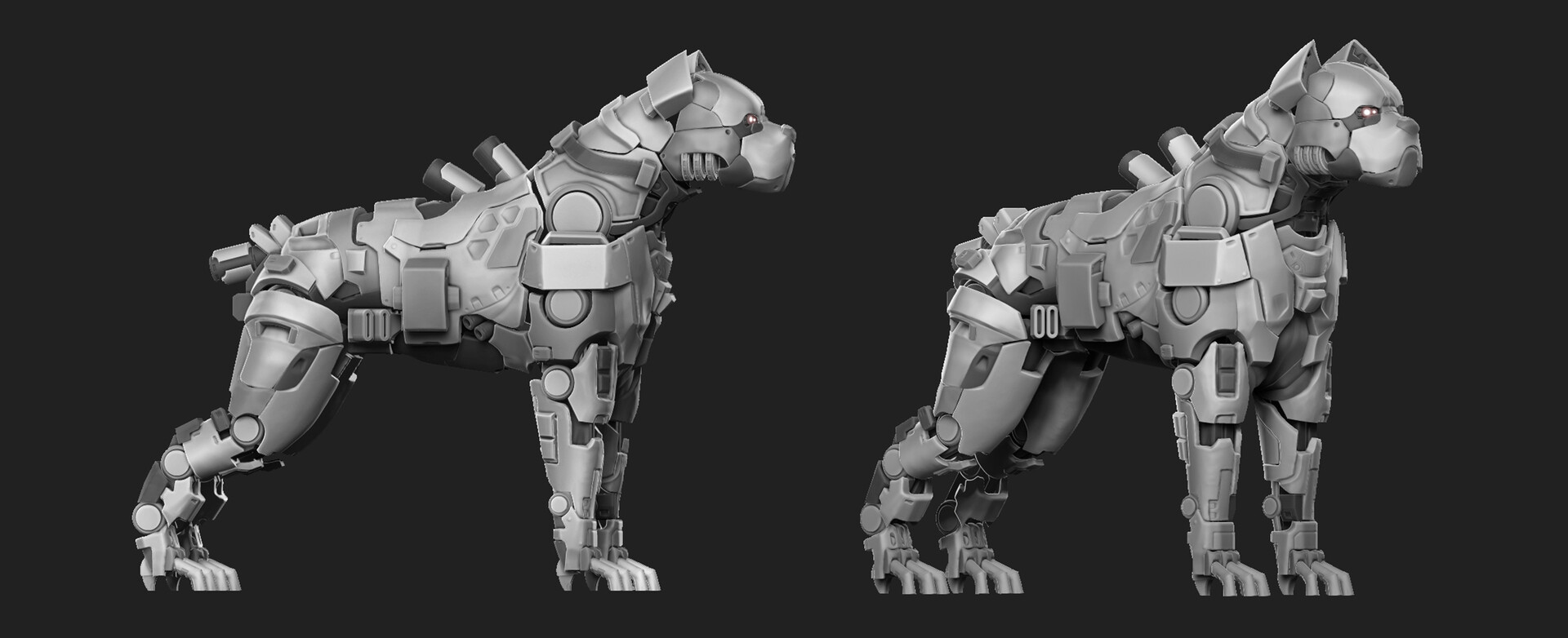 ArtStation - Mechanical Dog - Hard Surface