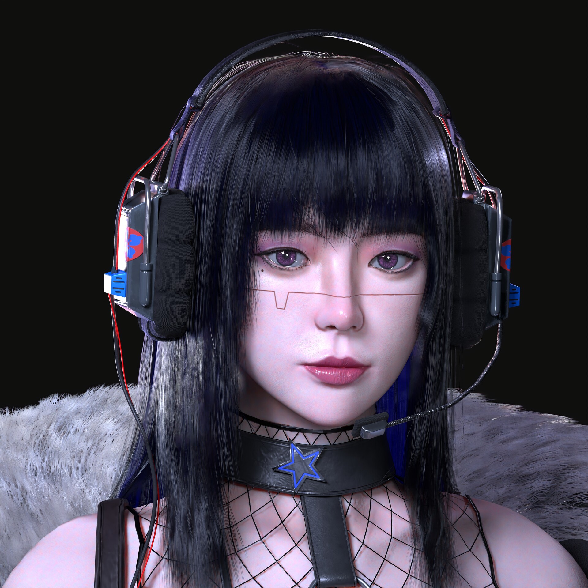 ArtStation - Cyber girl_code name blue