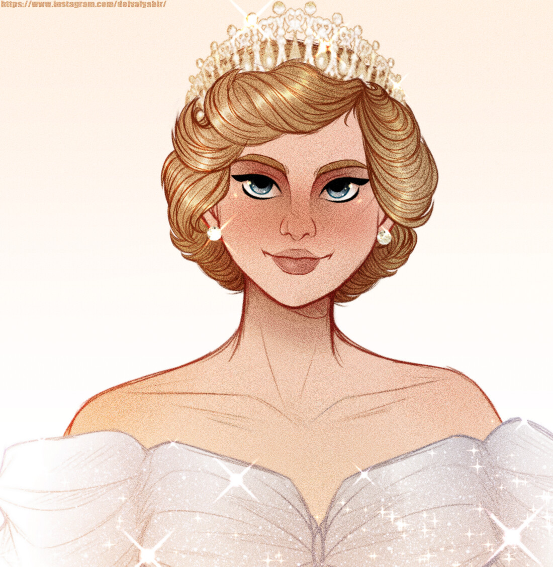 ArtStation - The Queen of Hearts Forever-Diana, Princess Of Wales