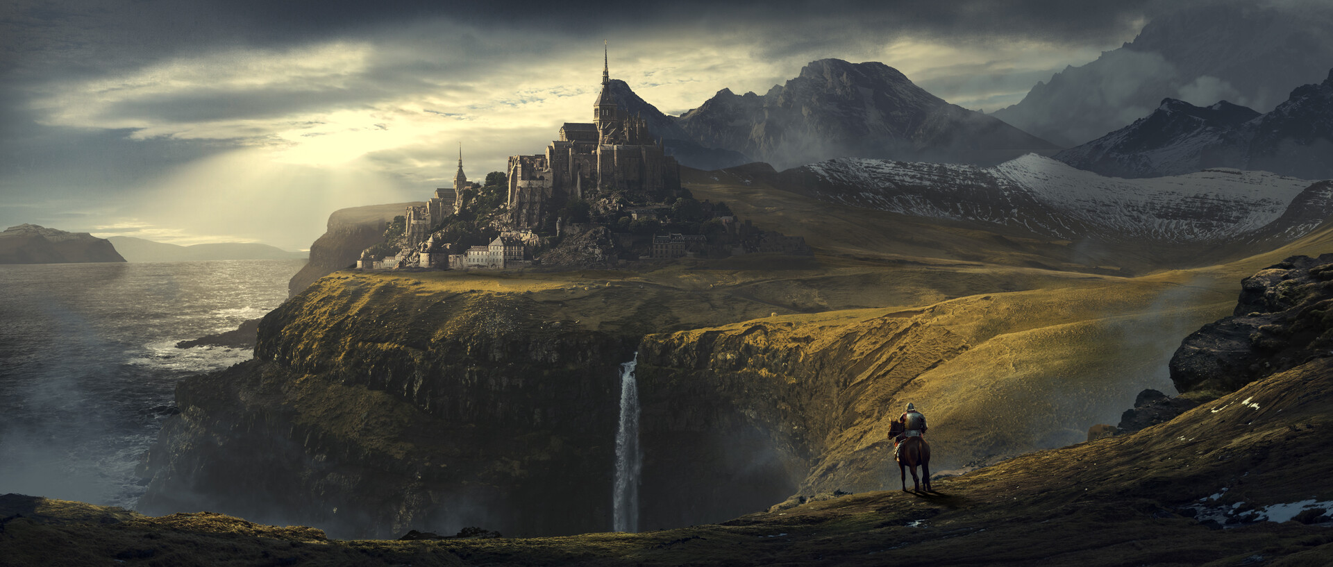 ArtStation - Matte Painting Learning - Castle scene concept design