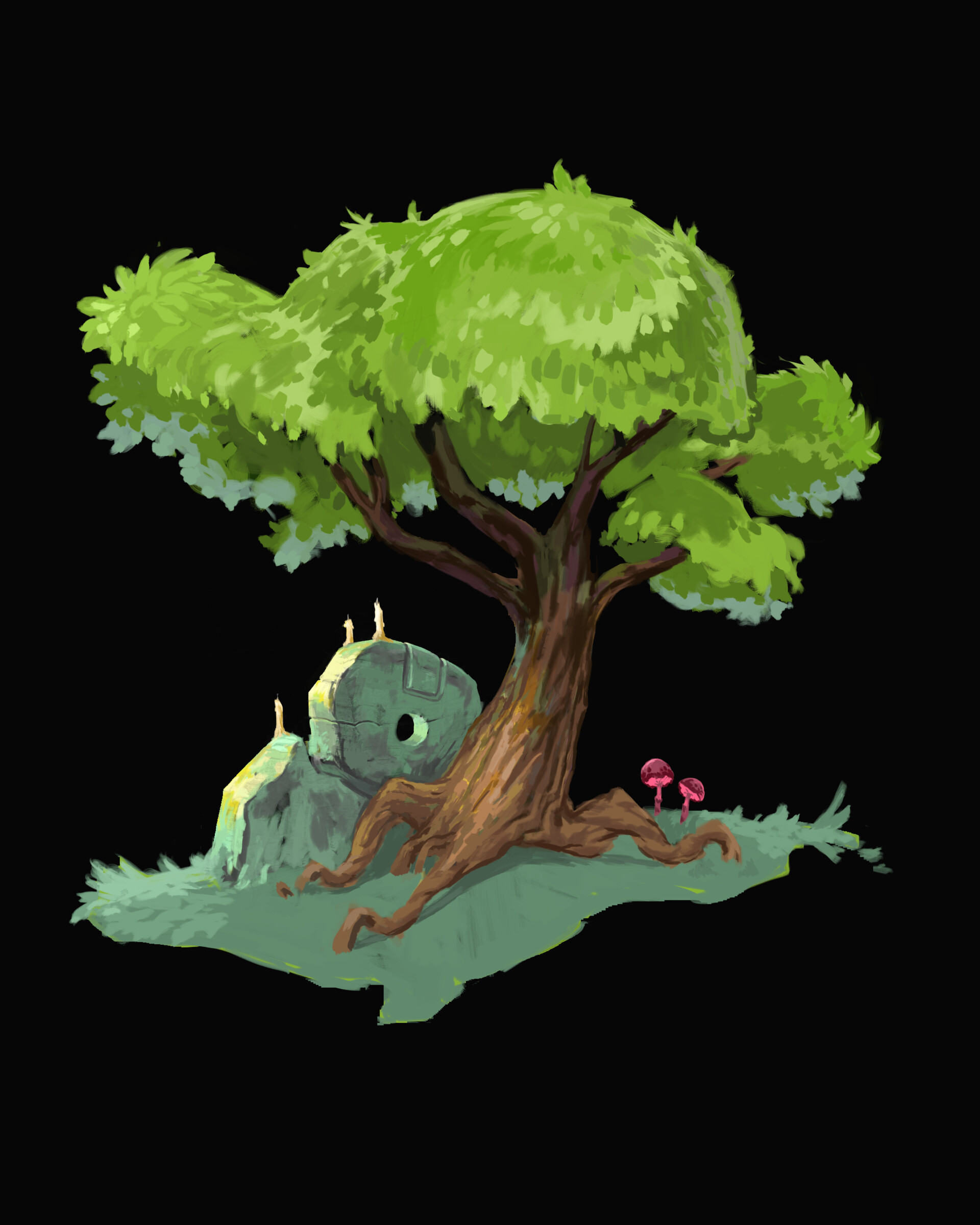 ArtStation - Stylized Tree 2D