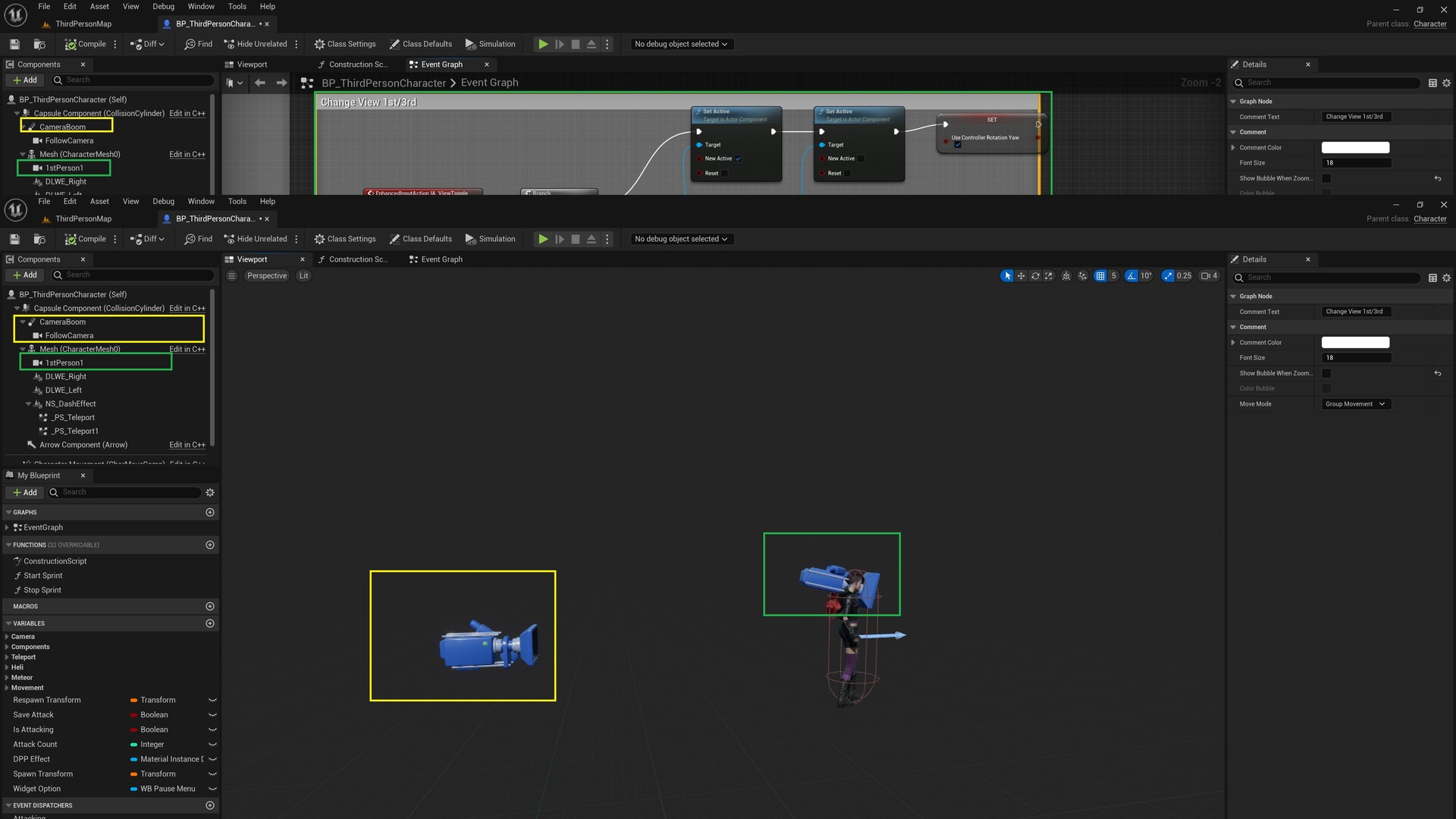 Damien Ramirez (CG) - How To UE5 - Camera Zoom & 1st to 3rd Person Toggle