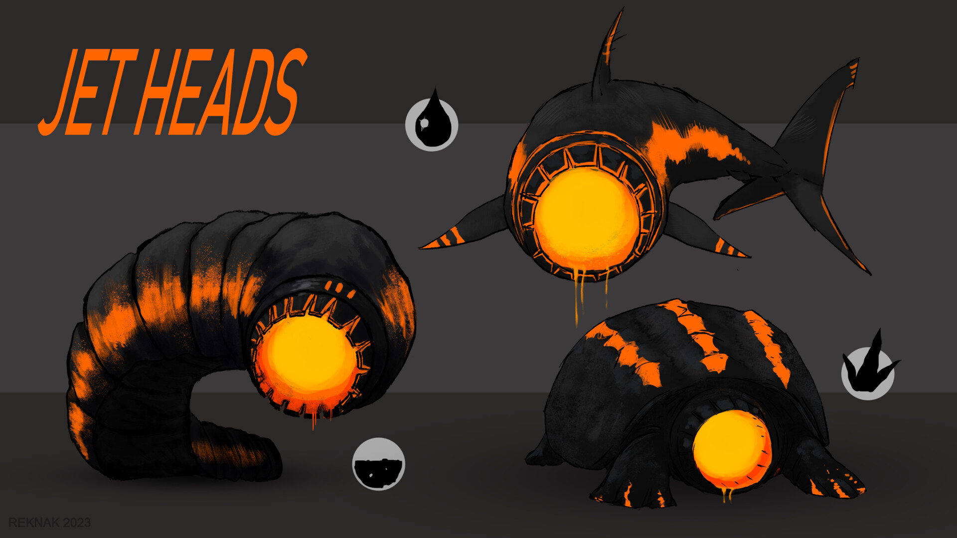 RekNak - JET HEADS Creature Concept Art