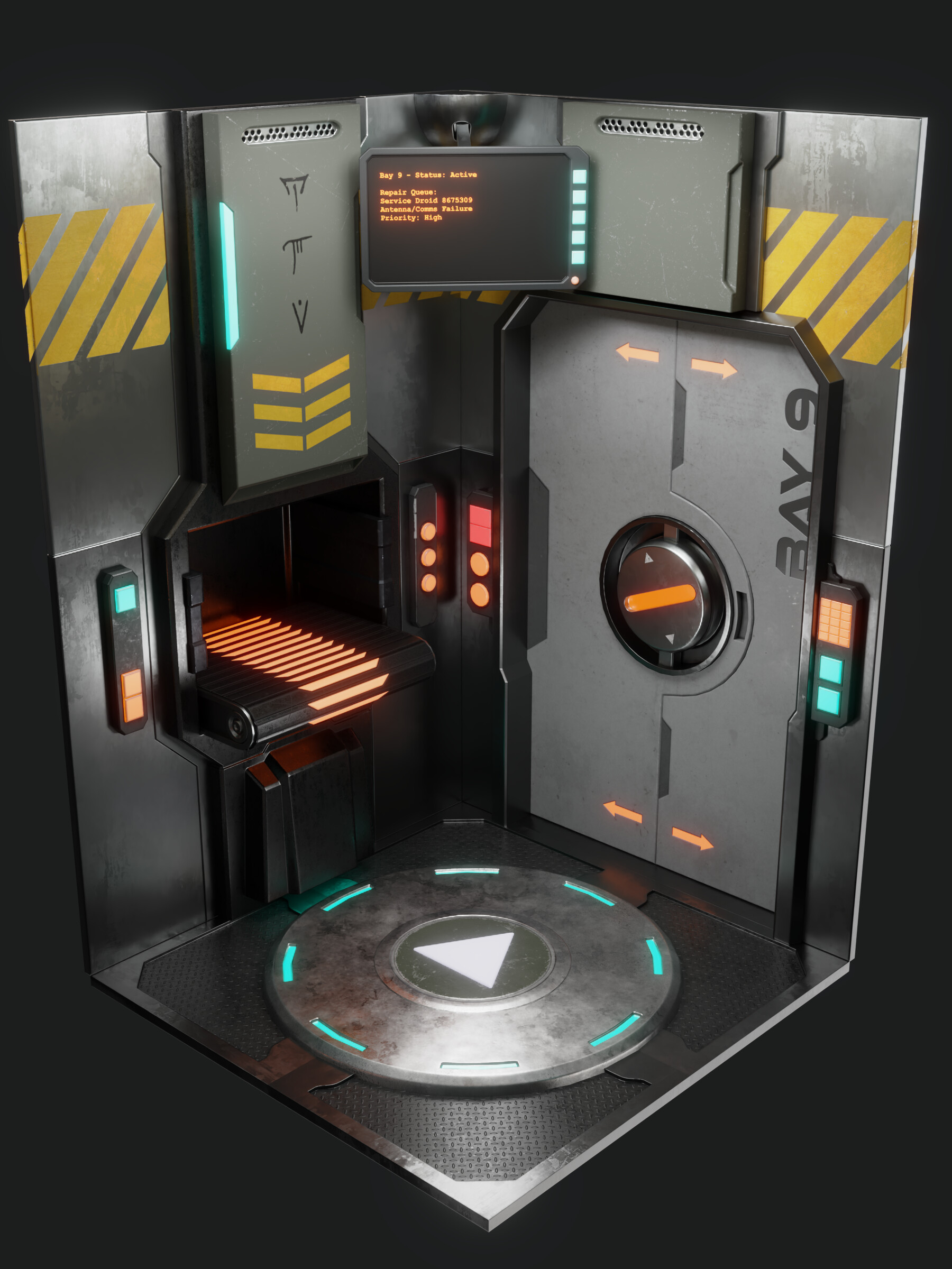 ArtStation - Sci-Fi Environment: "Engineering Bay"