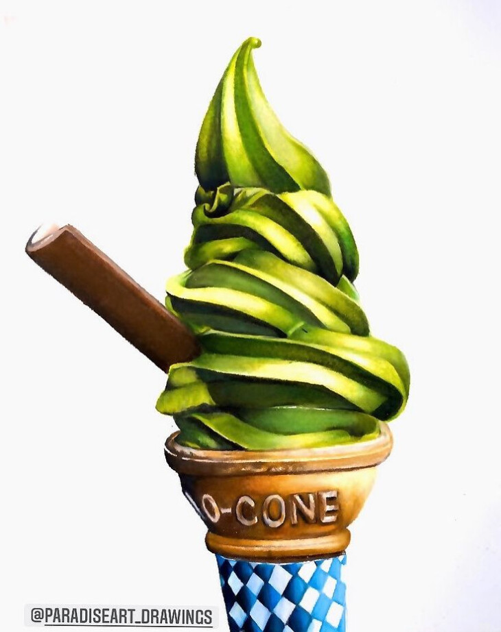 ArtStation - Matcha Ice Cream (Pencil)