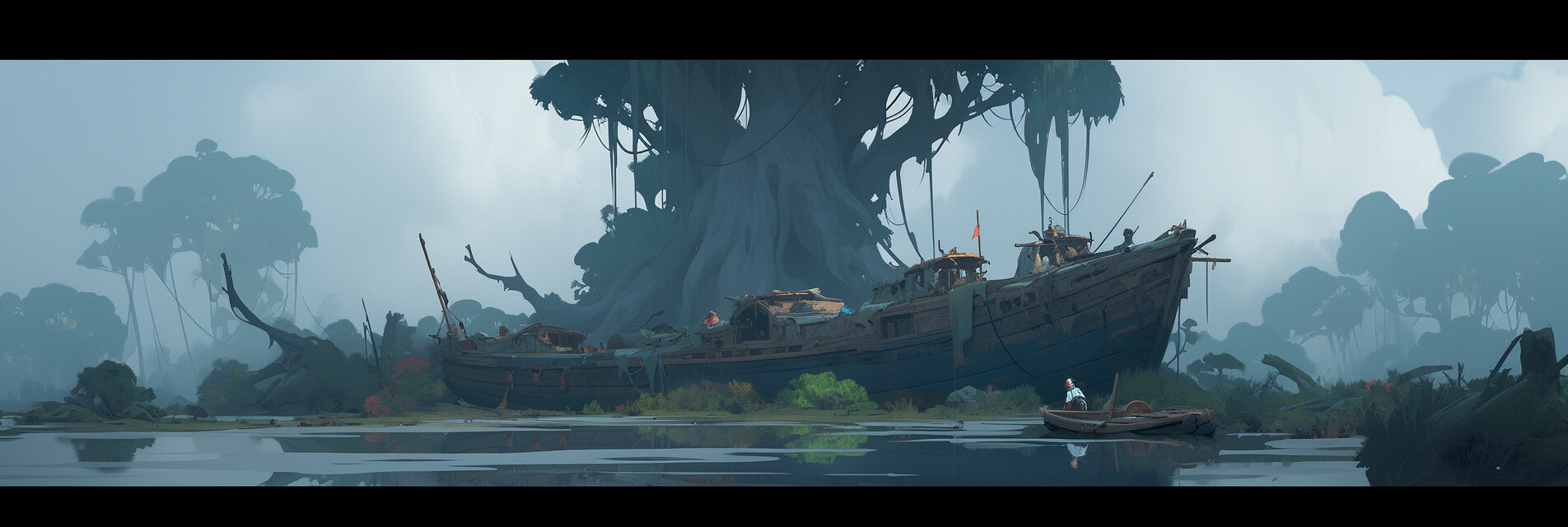 yami-yami-disney-style-dark-death-empty-island-at-day-fog-drama ...