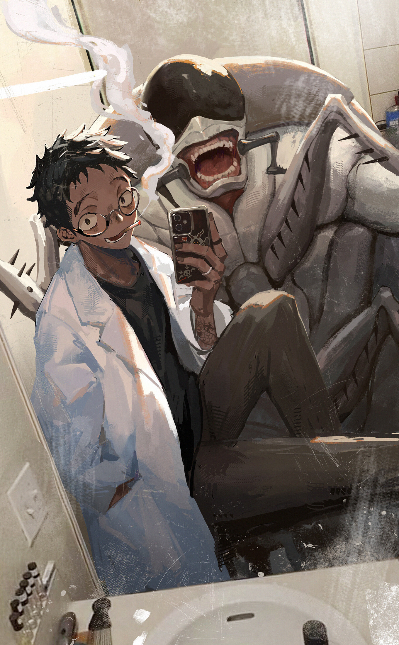 ArtStation - Dorohedoro Kasukabe and Shocking