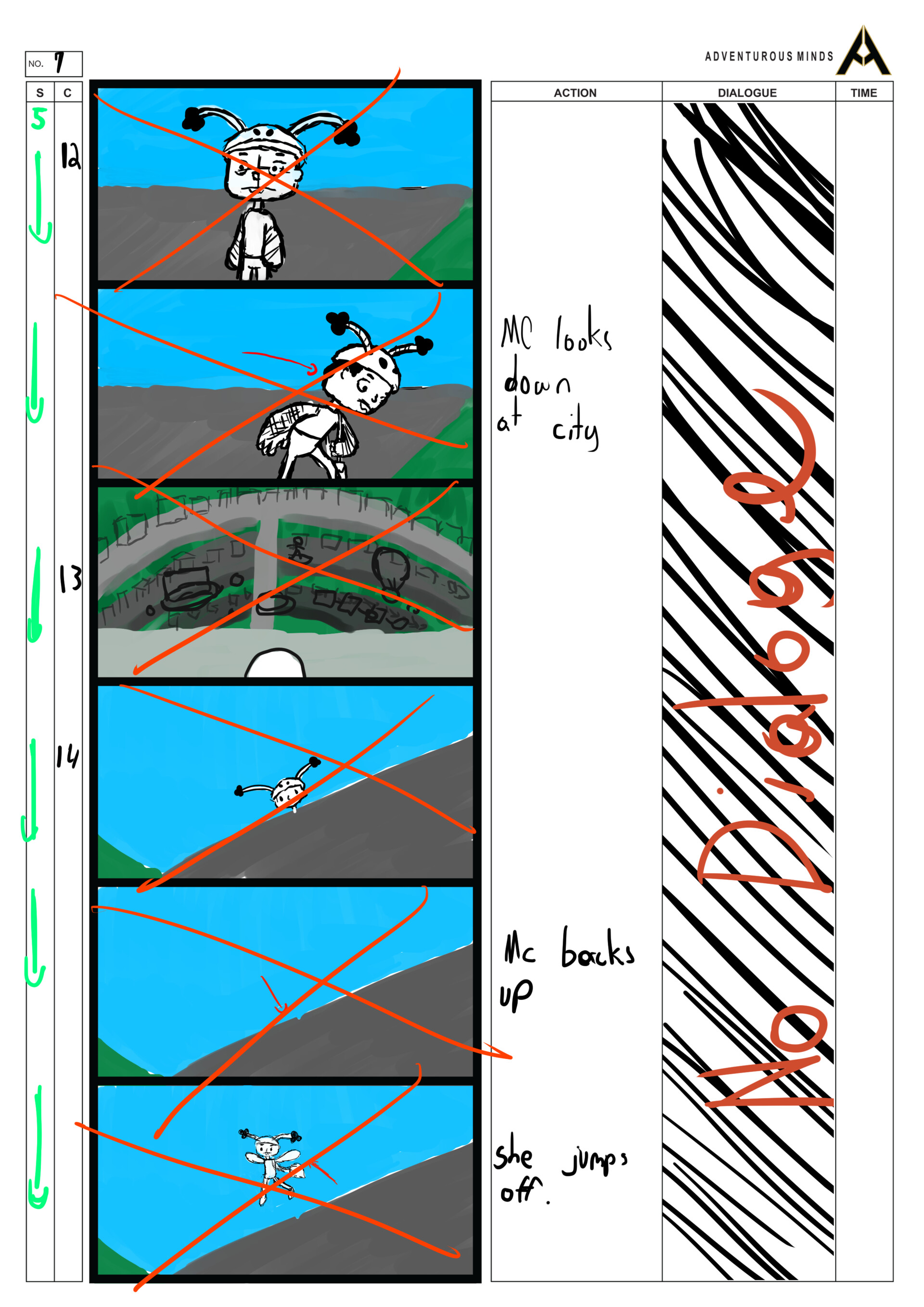 Ronald Gladson - Running Late - Storyboard