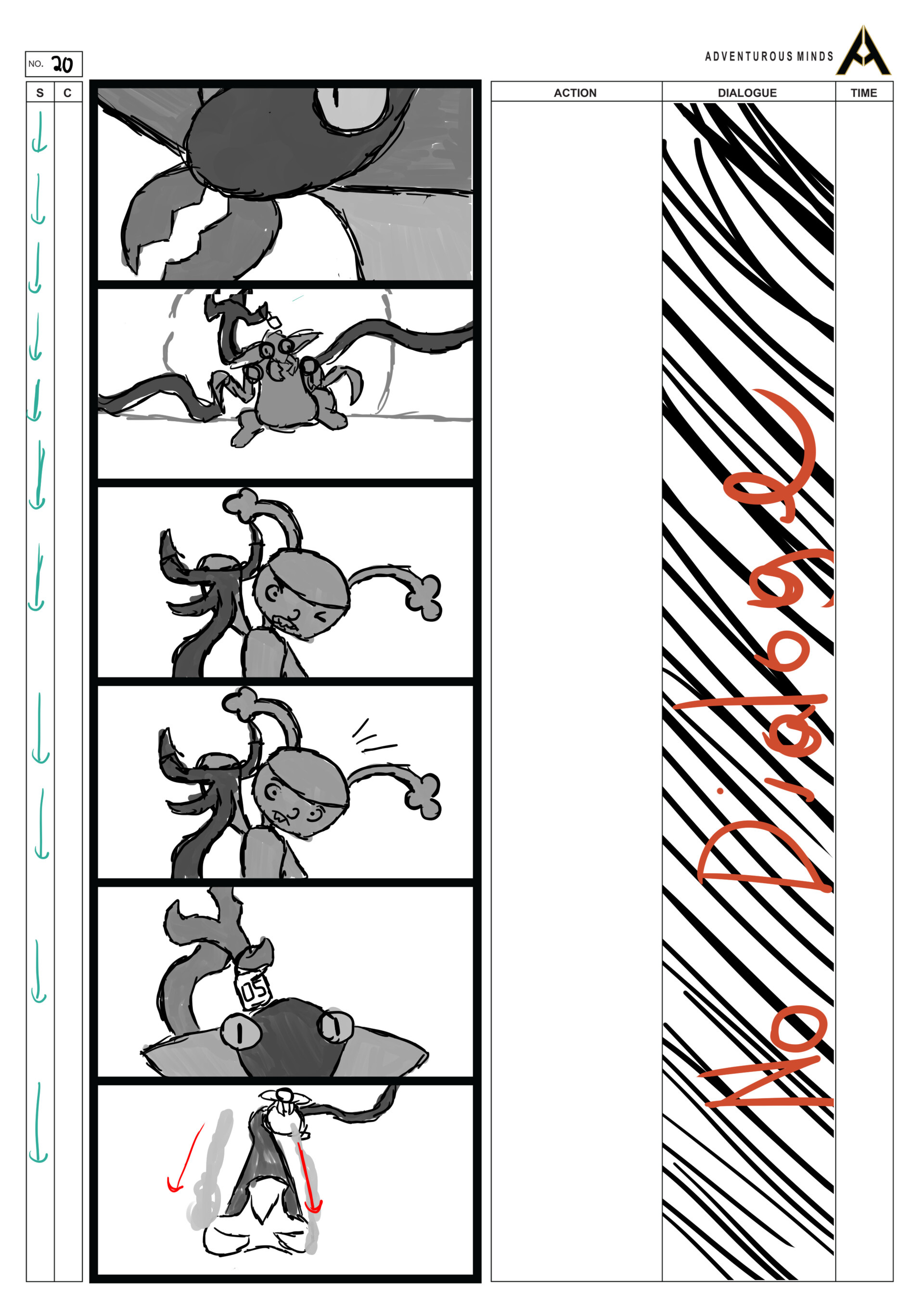 Ronald Gladson - Running Late - Storyboard