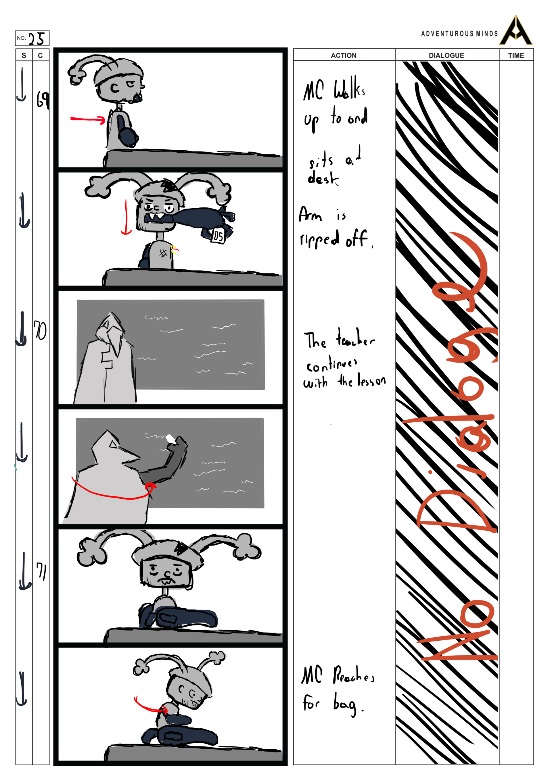 Ronald Gladson - Running Late - Storyboard