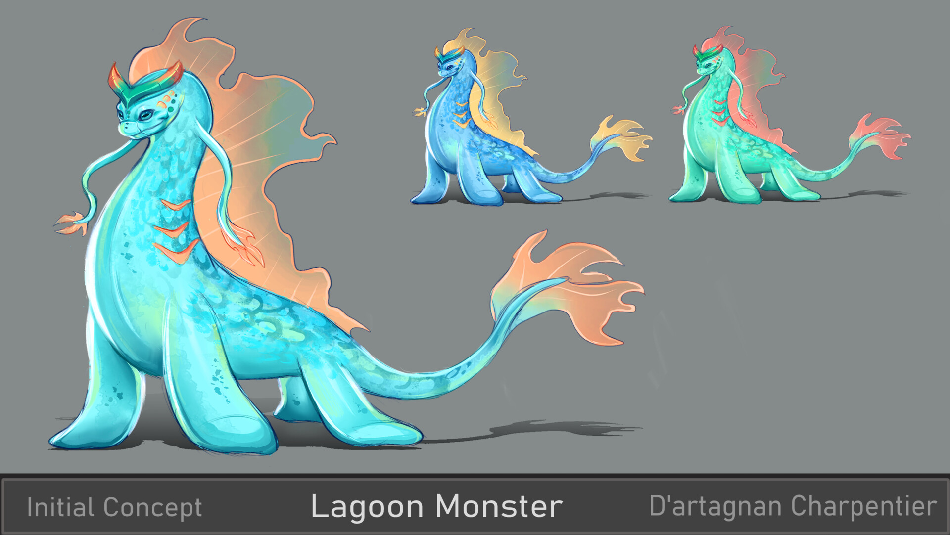 ArtStation - Lagoon Monster Initial Concept - A Practice Study