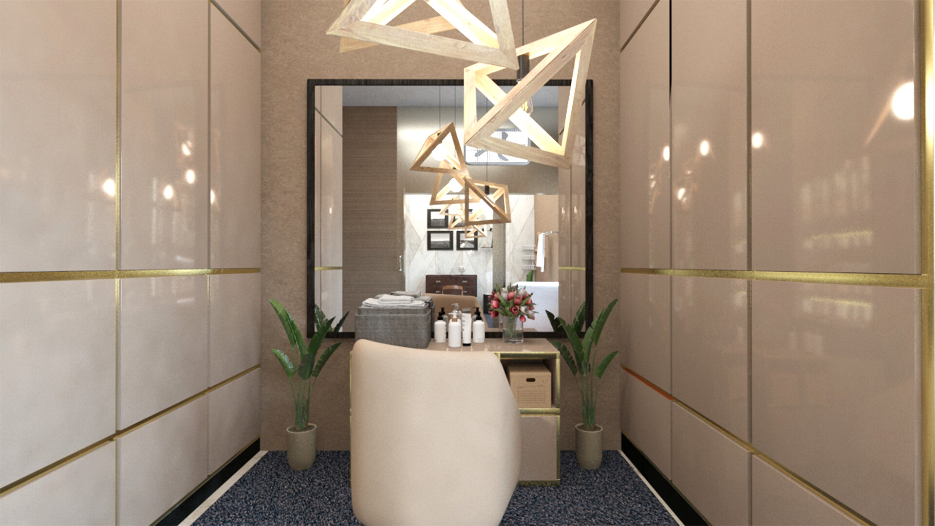 ArtStation - 3D Model Dressing Room & Bathroom