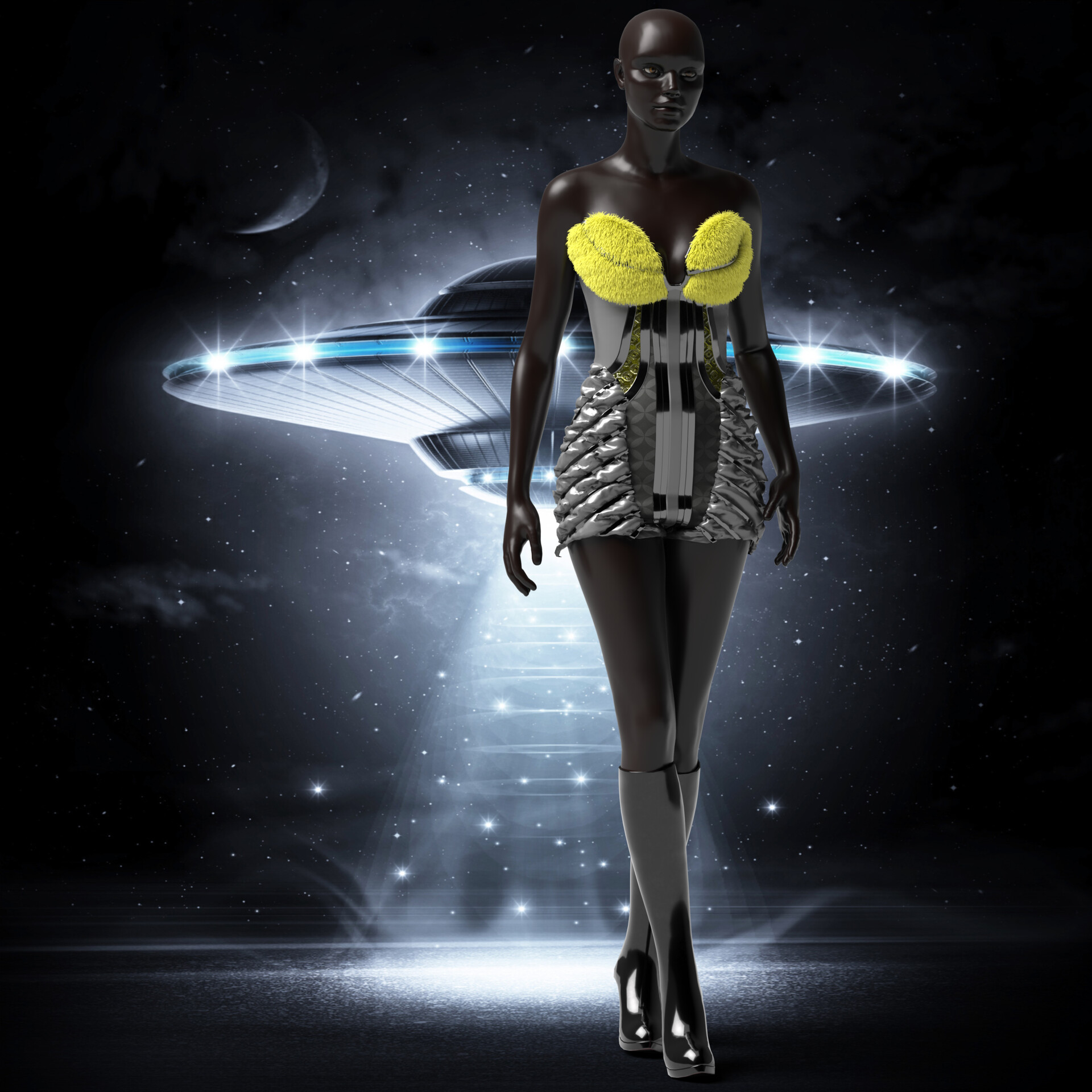 ArtStation - extraterrestrial girl dress