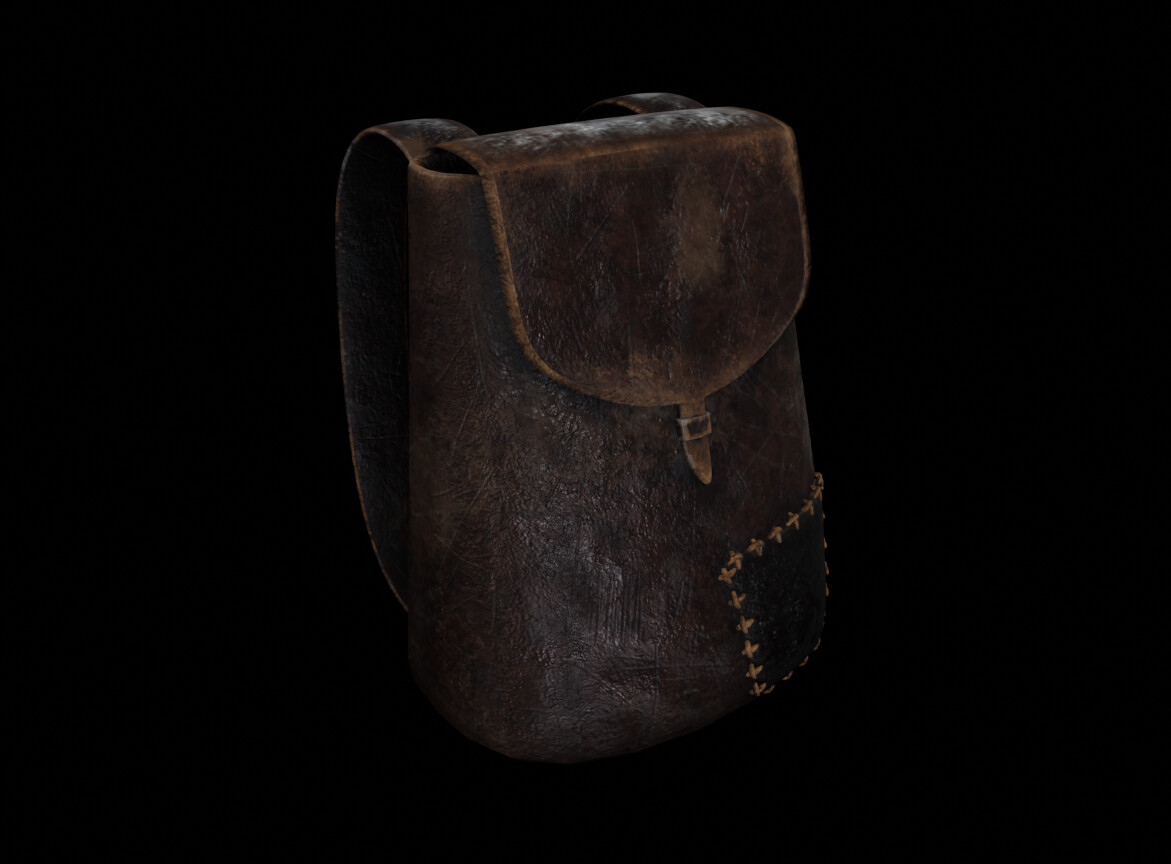 ArtStation - Old Leather Backpack