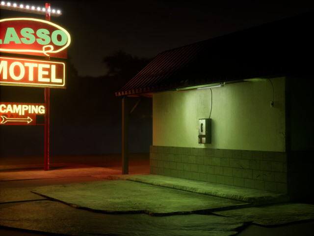 ArtStation - Motel scene