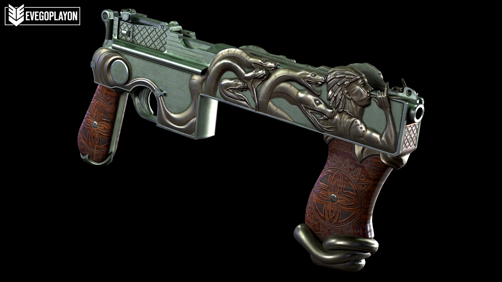 EVEGOPLAYON - Brazilian PASAM Machine Pistol - "Brazilan Snakes" Custom ...