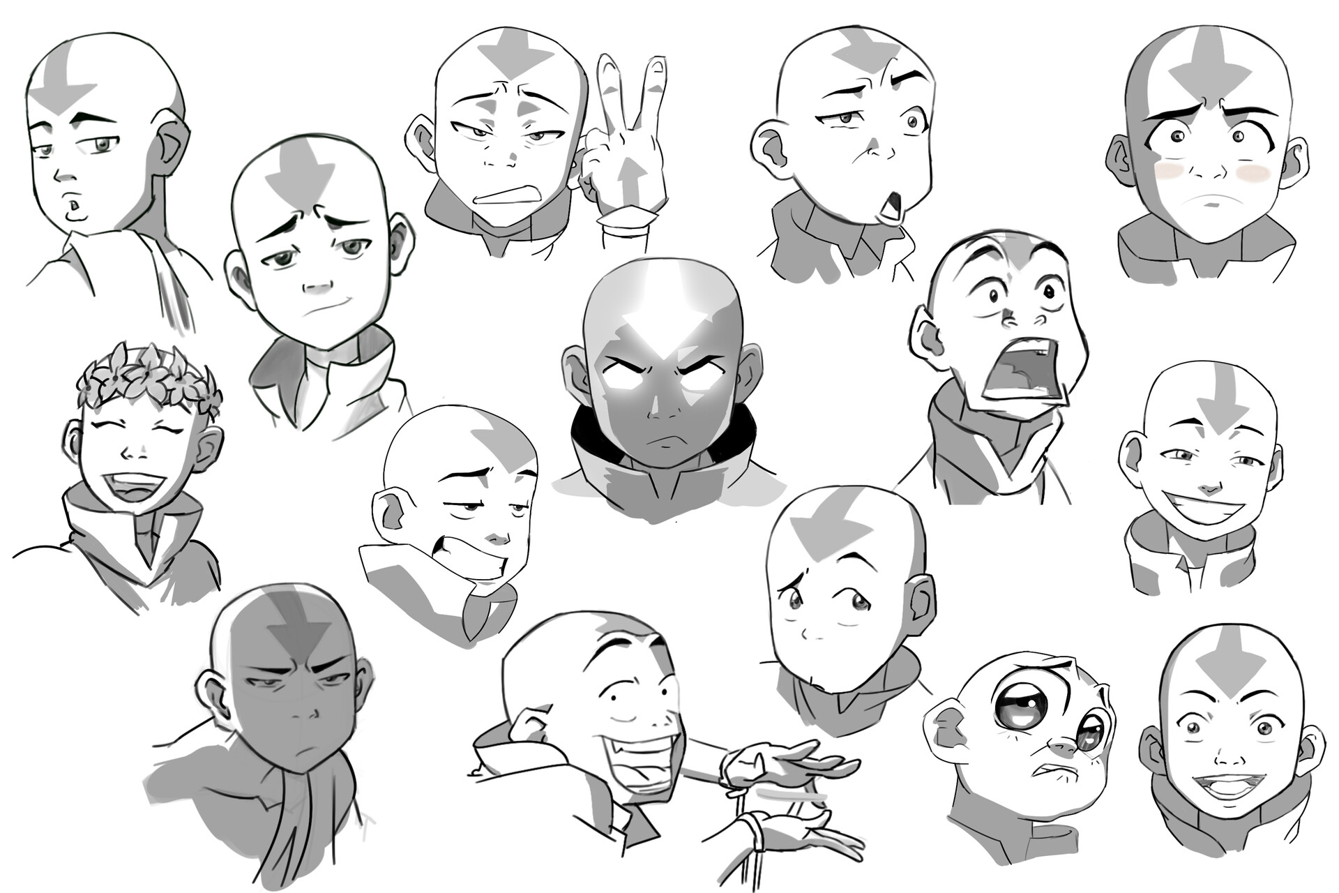 ArtStation - ATLA Characters' Emotions Study