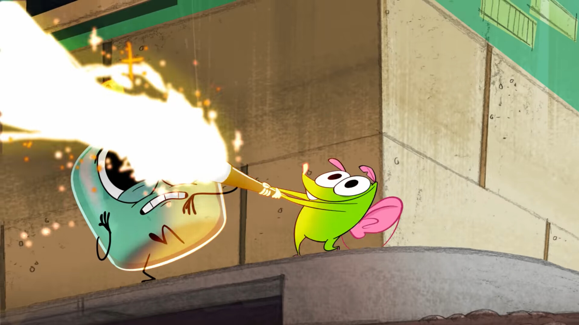 Flik Falk Studios - 2D FX Nickelodeon Shorts Earmouse and Bottle / Hole