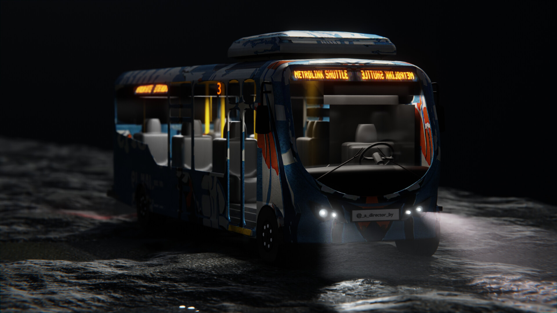 ArtStation - 3d Bus