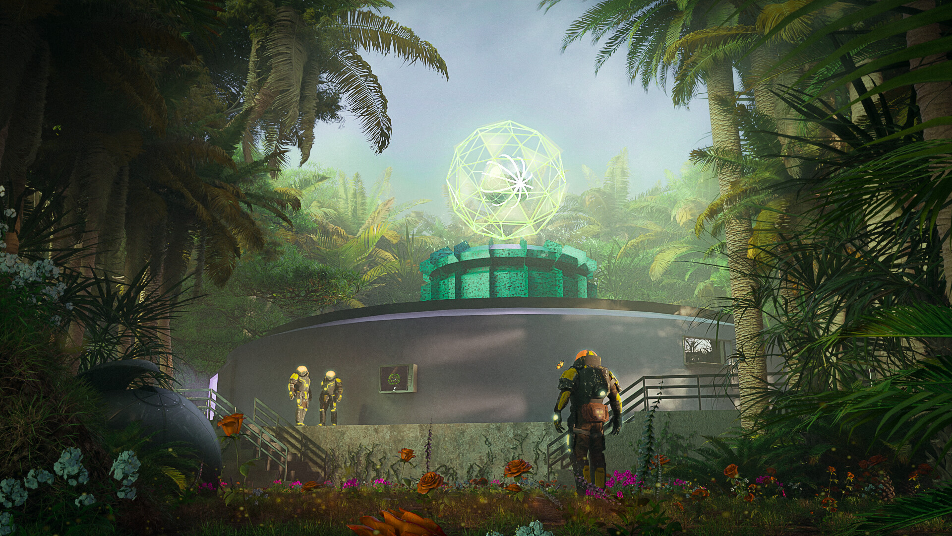 ArtStation - Sci-fi base in the jungle