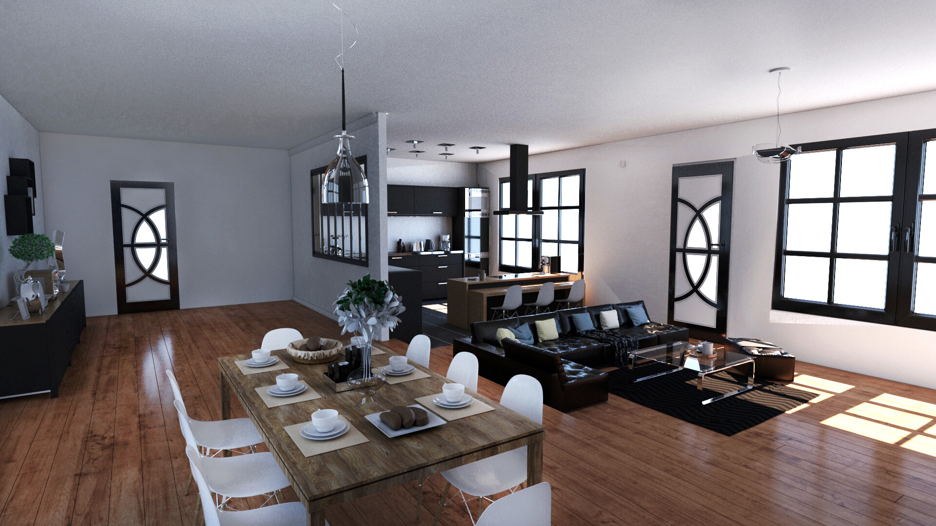 ArtStation - 3d modern house interior