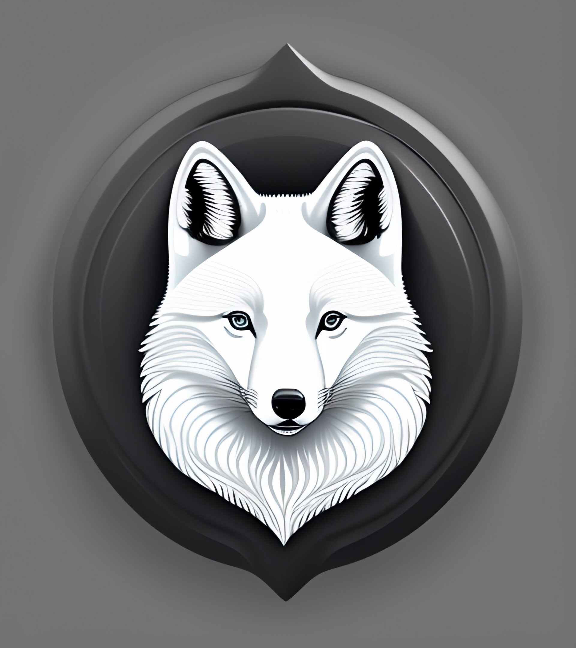 ArtStation - Head of arctic fox, vector illustration