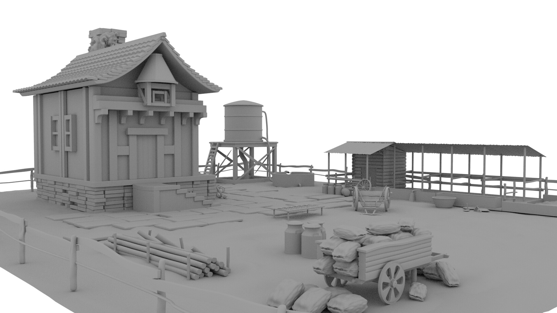 ArtStation - Farm Environment 3D Model