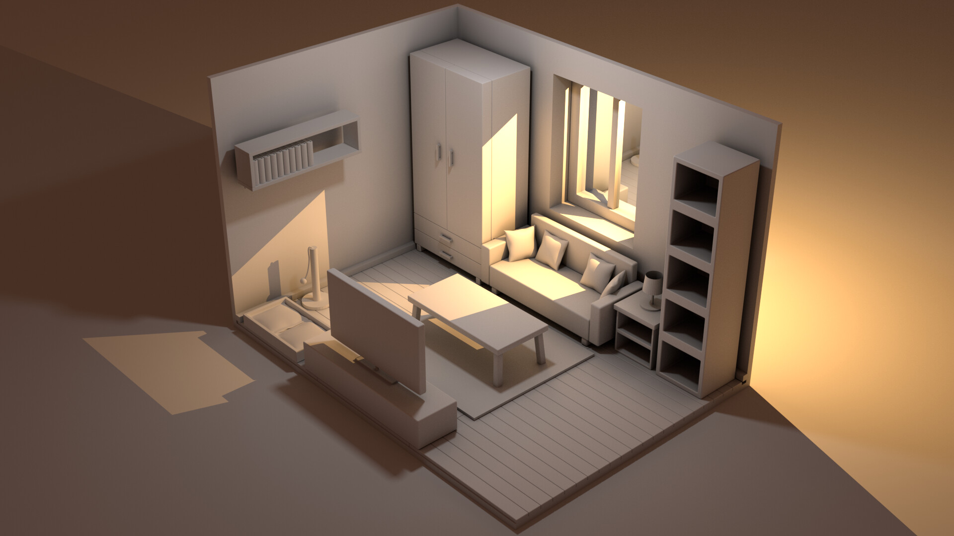 ArtStation - Low poly room