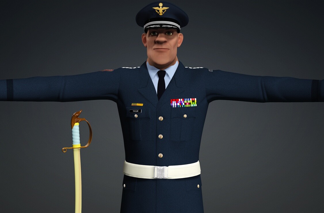 ArtStation - 3D cartoon realistic model of an American navy